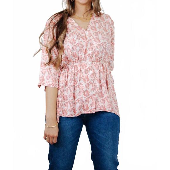 Papillon Blanc | Tops | New Papillon Side Tie Straps Blouse In Pink ...
